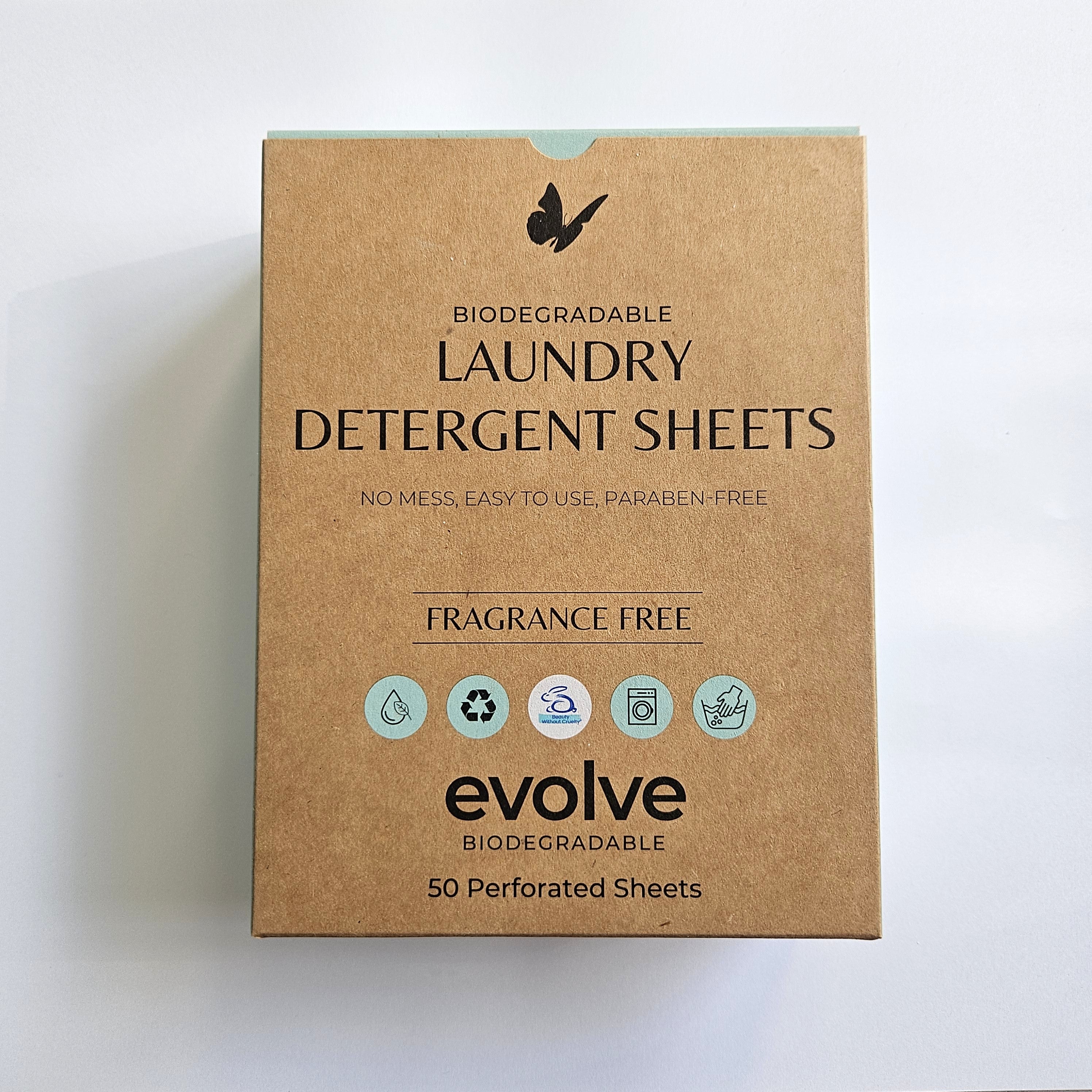 NEW - Evolve Laundry Detergent Sheets - Fragrance Free – Evolve ...